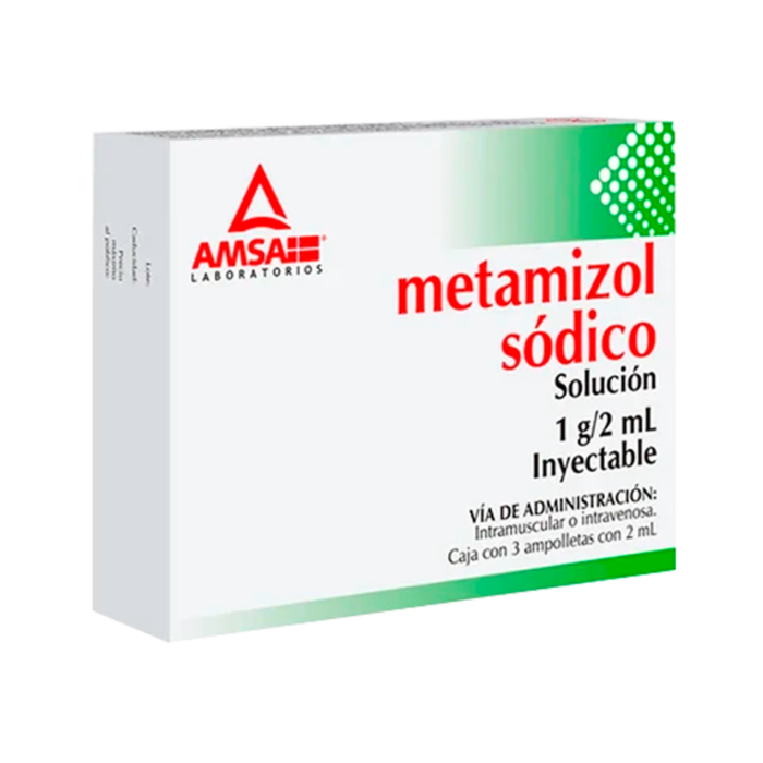 Metamizol sódico 1g inyectable 3 ampolletas 2ml lgen - Farmacias ...