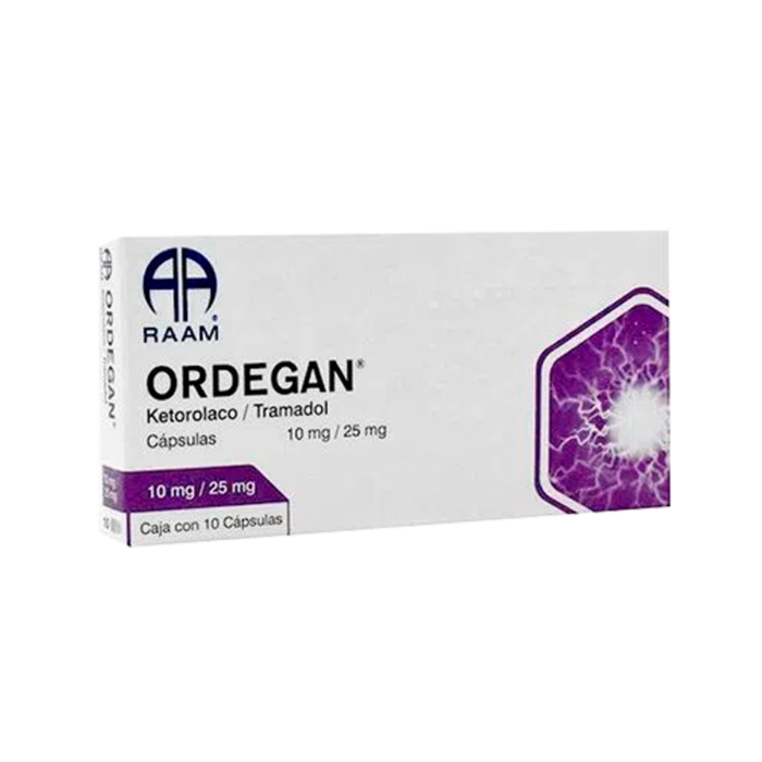 Ordegan 10 mg/25 mg 10 Cápsulas - Farmacias PuntoMX Queretaro