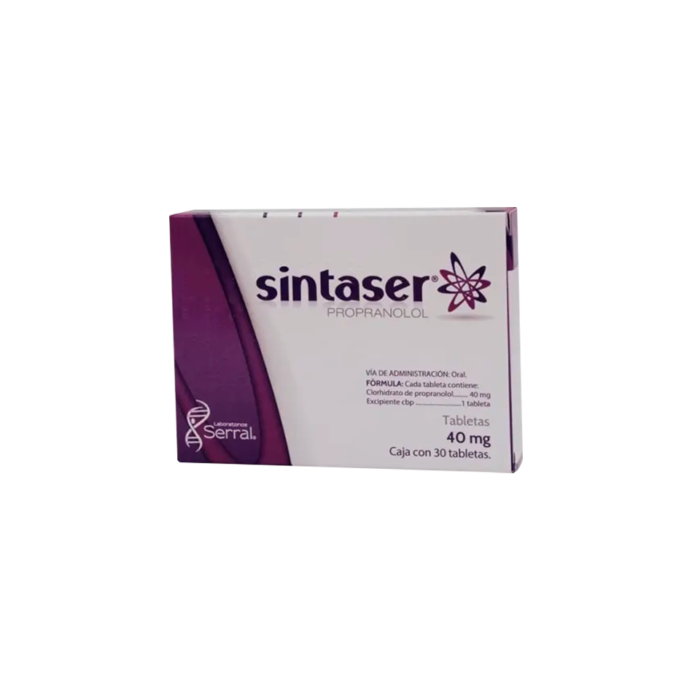 Sintaser Propranolol 40mg 30 Tabletas LGEN - Farmacias PuntoMX Queretaro
