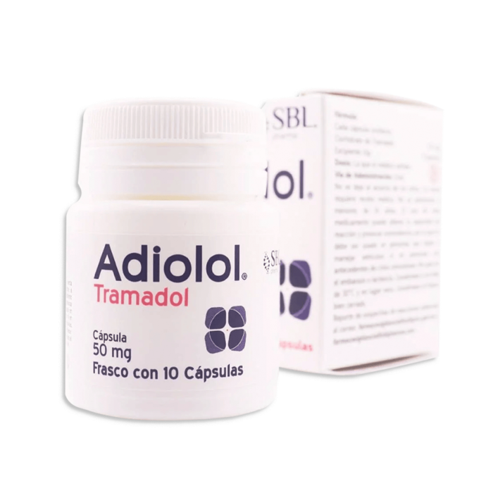 Adiolol (Tramadol 50mg 10 Cápsulas) - Farmacias PuntoMX Queretaro