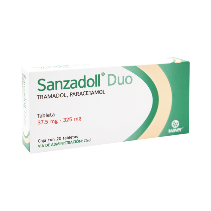 Sanzadoll Duo (Tramadol, Paracetamol 37.5mg-325mg 20 Tabletas ...